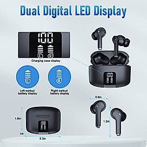 Turkal Wireless Bluetooth 5.3 Earbuds Compatible with iPhone & Android,Deep Bass Noise Cancelling Headphones with 4 Mic,27H Playtime,IPX5 Sweat Resistant,HiFi Stereo Sound in-Ear Blue Tooth Earphones