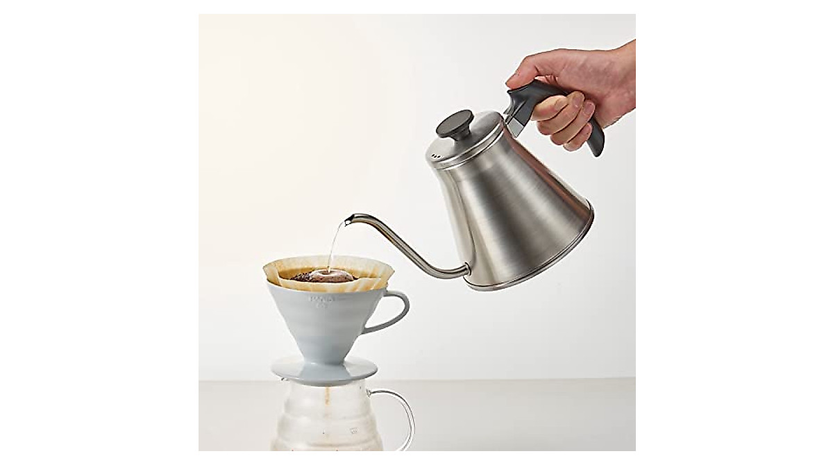 Hario V60 Fit Drip Kettle - 1200ml Silver for Perfect Pouring