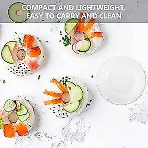 Tofficu 10pcs Sauce Dishes Round Seasoning Dishes Plastic Sushi Dipping Bowl Saucers Bowl Mini Appetizer Plates(2.8×2.8×0.9in)