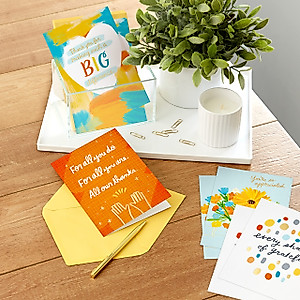 Hallmark Thank You Cards Assortment, Every Shade of Grateful (16 Thank You Notes with Envelopes) for Teacher Appreciation, Caregivers, Graduation