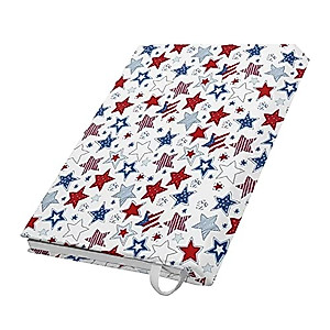DIYFLASH American Flag Stars Book Covers for Soft Cover Books Book Dust Jacket Covers Washable Durable Reusable Polyester Textbook Covers Book Case Cover for Kids,Teen, Adult 15.7×9.8 in