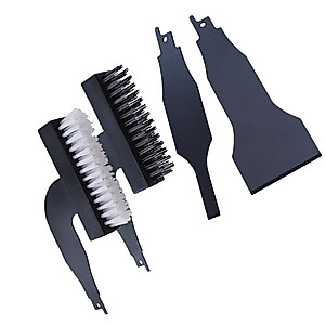 Gazechimp Reciprocating Saw Attachment Electric Cleaning Shovel Wire Brush Reciprocating Brush, 4Pcs Set