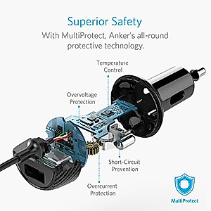 iPhone Car Charger, Anker 24W 2-Port Lightning Car Charger [MFi-Certified], with 3 ft Cable for iPhone 14 13 12 11 Pro Max mini X XS XR 8 Plus, iPad Pro/Air 2/mini, and More