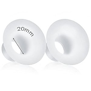 Durceler 20mm Silicone Flange Inserts Compatible with Medela / for Spectra S1 S2 / Rainyb / Willow go/ Momcozy S12/ TSRETE 24mm Breast Pump Shields or Freemie 25mm; Reduce Nipple Tunnel Down to 20mm