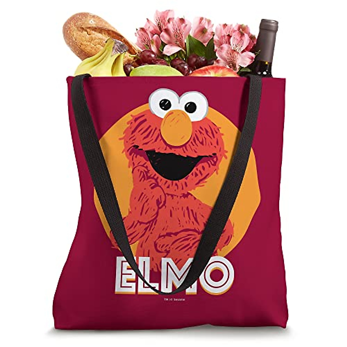 Sesame Street Elmo Scribble Tote Bag