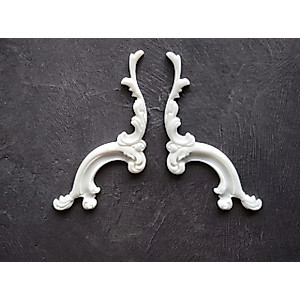 Silicone mold chic pair, furniture appliques, mold for clay, mold for resin, Decor for Furniture, furniture transfers