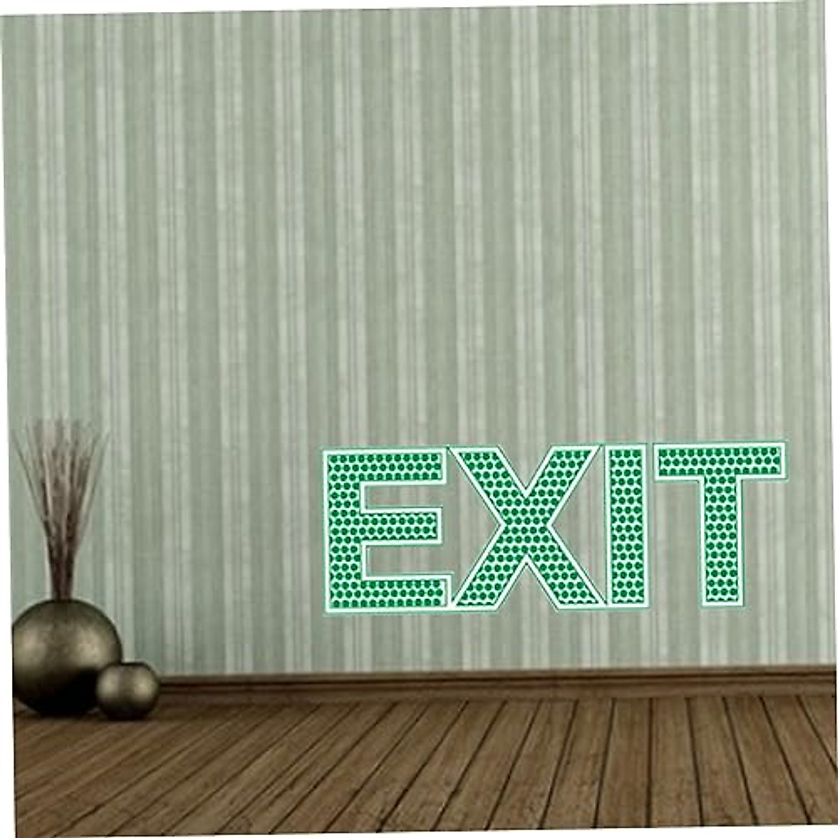 Gatuida Green Exit Luminous Sticker Exit Wall Sticker Emergency Door Exit Sign Luminous Exit Sign