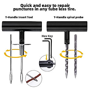 AUTOWN Tire Repair Kit, 102 Pcs Heavy Duty Tire Plug Kit for Car, Universal Tire Patch kit to Fix Punctures and Plug Flats, tire Repair Plugs Truck, RV, ATV, Tractor, Trailer