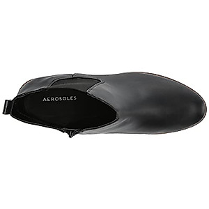 Aerosoles womens Brandi Ankle Boot, Black Pu, 6.5 US