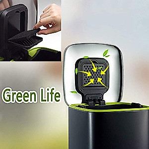 Compost Bin Filters, 12 Pcs, Activated Carbon Filters for 1/1.3 Gallon Compost Bin, Kitchen Compost Pail Filters, 6 Round 6.5 inch and 6 Square 4.65 inch Diameter