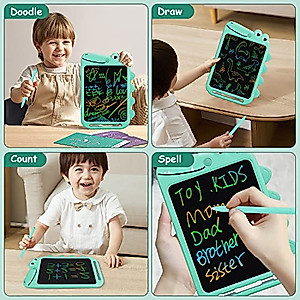 Fullware LCD Writing Tablet for Kids, 10 Inch Colorful Drawing Board, Learning Educational Toddler Toys Gifts for Kids, Drawing Tablet Gift for Boys Girls 3 4 5 6 7 8 Years Old (Green-Dinosaur)
