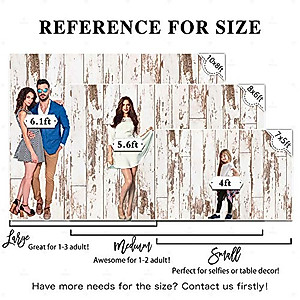 Allenjoy 5x3FT White Wood Rustic Wooden Floor Backdrop for Newborn Photography Vinyl Photographic Background Baby Shower Kids Birthday Cake Smash Photoshoot Photographer Props