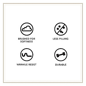 Martex 225 Thread Count Cotton Rich Bed Brushed Cotton Blend Super Soft Finish Easy Care Machine Washable Wrinkle Resistant Bedroom Guest Room 4 piece Sheet Sets, Full, White