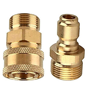 Millie Pressure Washer Adapter Set,M22 Male Thread Fitting, 3/8" Quick Connect kit,5000 PSI