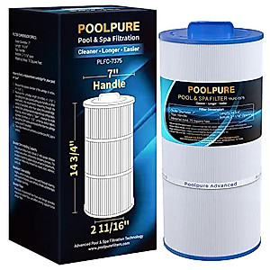 POOLPURE C-7375 Spa Filter Replaces PCD75N, Unicel C-7375, Filbur FC-3964, 1019301, AK-60032, APCC7500, 17543, 75 sqft Filter Cartridge 1 Pack