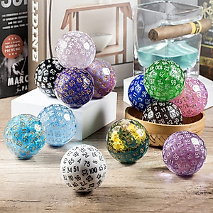 DNDND D100 Dice with Duck Inside Resin 100 Sided Die with Translucent Pouch for D&D