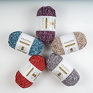 Crafted By Catherine Velvet Chain Yarn - 3 Pack, Grey, Gauge 6 Super Bulky