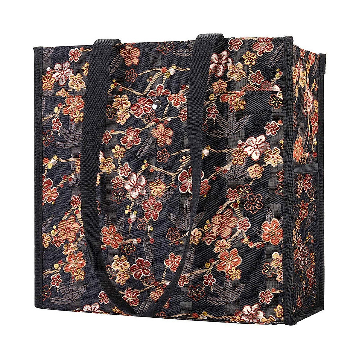 Signare Tapestry Shoulder Bag Shopping Bag for Women with Ume Sakura Design with Japanese Style