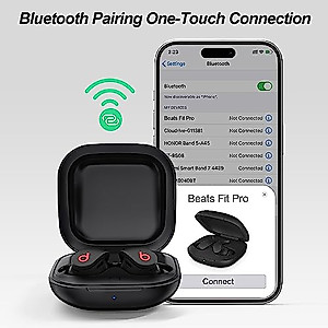 Wireless Charging Case for Beats Fit Pro, Replacement Charger Case for Beats Fit Pro Charging Case with Bluetooth Pairing, Support Wireless & Wired Charging (Earbuds Not Included)