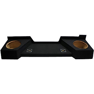 American Sound Connection Compatible with Chevy Silverado or GMC Sierra Full Size Extended Cab Truck 2007-2013 Dual 10" Subwoofer Sub Box Speaker Enclosure