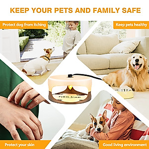 Flea Traps for Inside Your Home 2 Packs, Flea Light Trap for Indoor, Bed Bug Killer with Sticky Pads & Light Bulb Replacement, Natural Flea Insect Infestation Treatment Trap