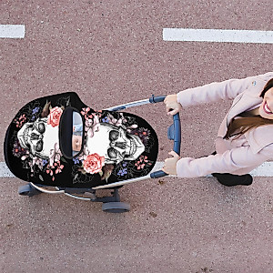 Death Sugar Skulls Baby Car Seat Cover for Baby Boys and Girls Breathable Lightweight Carseat Cover Baby Carrier Cover Soft Flexible for Girls Boys