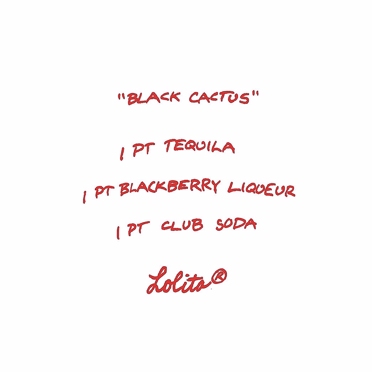 Lolita Hand Painted Shooter Glass, Black Cactus