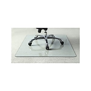 Lorell Tempered Glass Multi-Surface Chair Mat, 36"