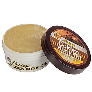 Fiebing's Golden Mink Oil Paste, 6 oz. - Soften, Preserves and Waterproofs Leather and Vinyl