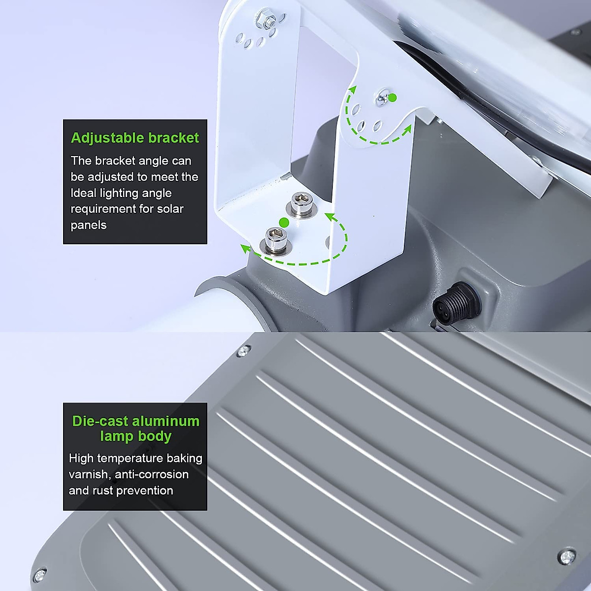 Juyace 400W Solar Street Lights Outdoor, 30000Lm Bright Dusk to Dawn Outdoor Lighting Waterproof IP67 with Remote Control, 6500K Security LED Flood Light for Parking Lot Pathway and Yard,etc