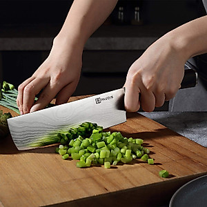 PAUDIN Nakiri Knife, Chef's Knife and Utility Knife