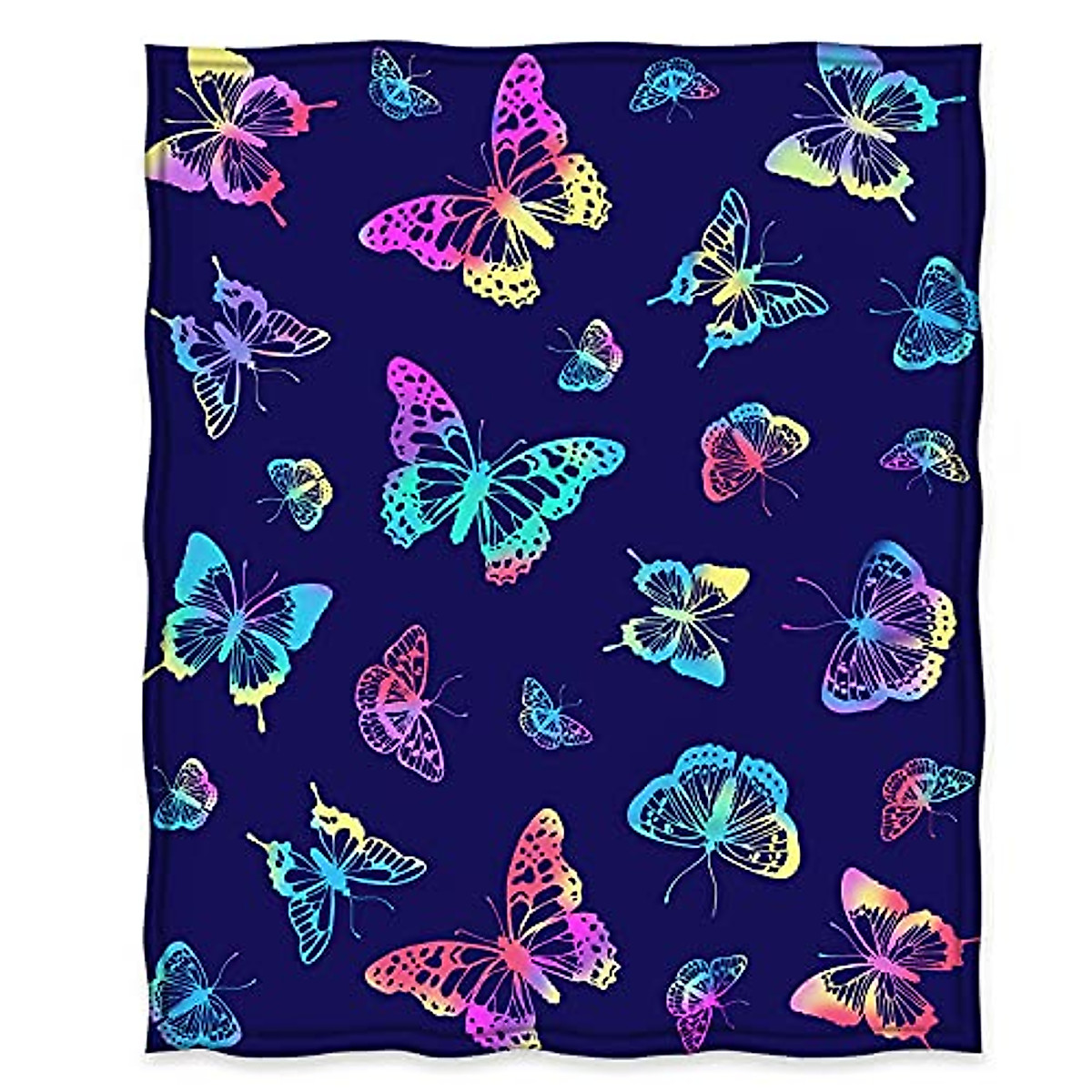 Jekeno Butterfly Flying Blanket Cozy Smooth Lightweight Soft Print Throw Blanket for Kid Adult Gift 50"x60"
