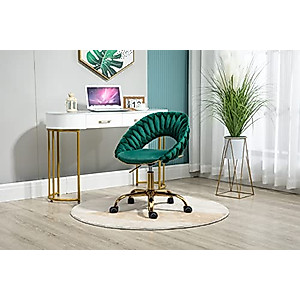 FATFISH Computer Chair Office Chair Adjustable Swivel Chair Fabric Seat Home Study Chair