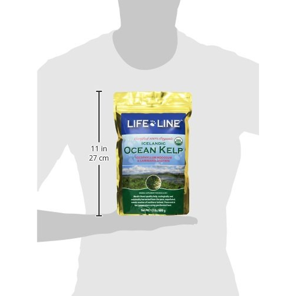 Life Line Pet Nutrition Organic Ocean Kelp Supplement for Skin & Coat, Digestion in Dogs & Cats,1.5lb, Model:20201