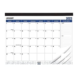 2023-2024 Desk Calendar, 18 Month Desk Calendar/Wall Calendar Combo, 22" x 17", January 2023-June 2024, Highlight Holidays, Planning Calendar, Thick Paper