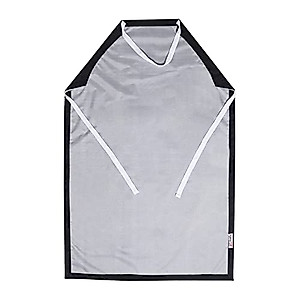 EISCO Rubber Vinyl Apron, Medium (27" W x 36" L) - Adjustable Bib Apron for Dishwashing, Butcher, Laboratory - Black
