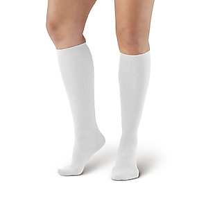 Ames Walker AW Style 167 Women's Travel 15-20 mmHg Moderate Compression Knee High Socks Black Medium
