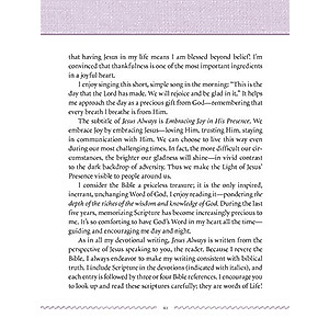 Jesus Always, Large Text Cloth Botanical Cover, with Full Scriptures: Embracing Joy in His Presence (A 365-Day Devotional)