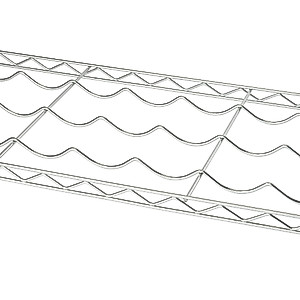 TRINITY EcoStorage 4-Tier Adjustable Metal Wire Wine Rack, Freestanding Stackable Bottle Holder for Bar and Kitchen Storage, Minimum 36 Bottle Capacity, 36” W x 14” D x 34.5” H, Chrome