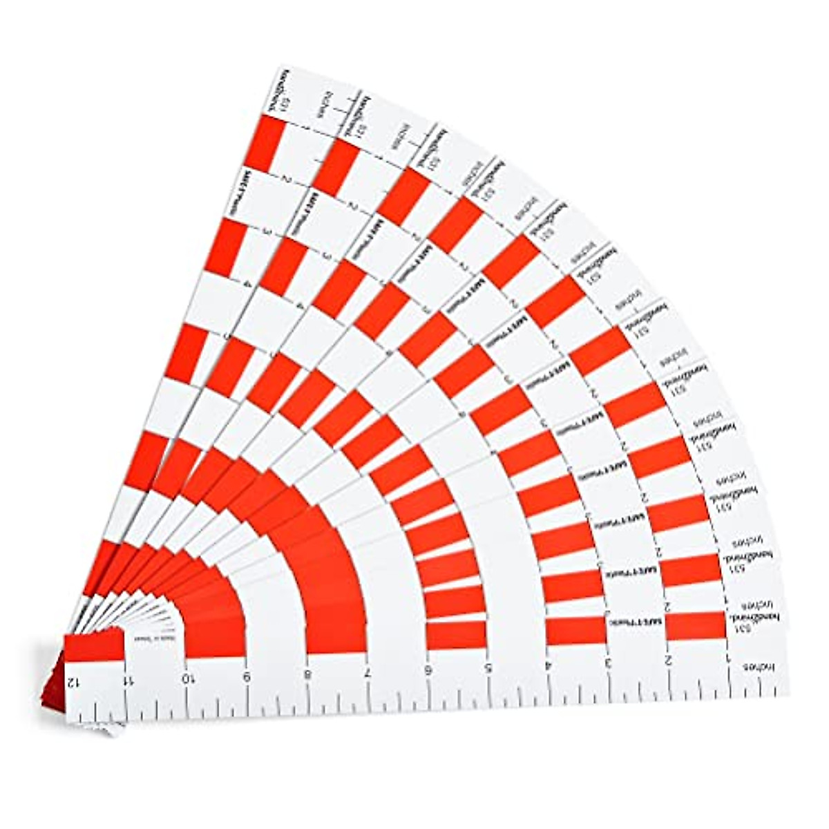 hand2mind 12 inch Flexible Safe-T Plastic Beginner Rulers, Set of 12