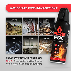 Fire Fix 4 Fire Blankets & 5 Fire Sprays | Fire Extinguisher for Apartment, Boat, Car, Garage, House, Kitchen & Vehicle | Compact, Portable & Easy to Use