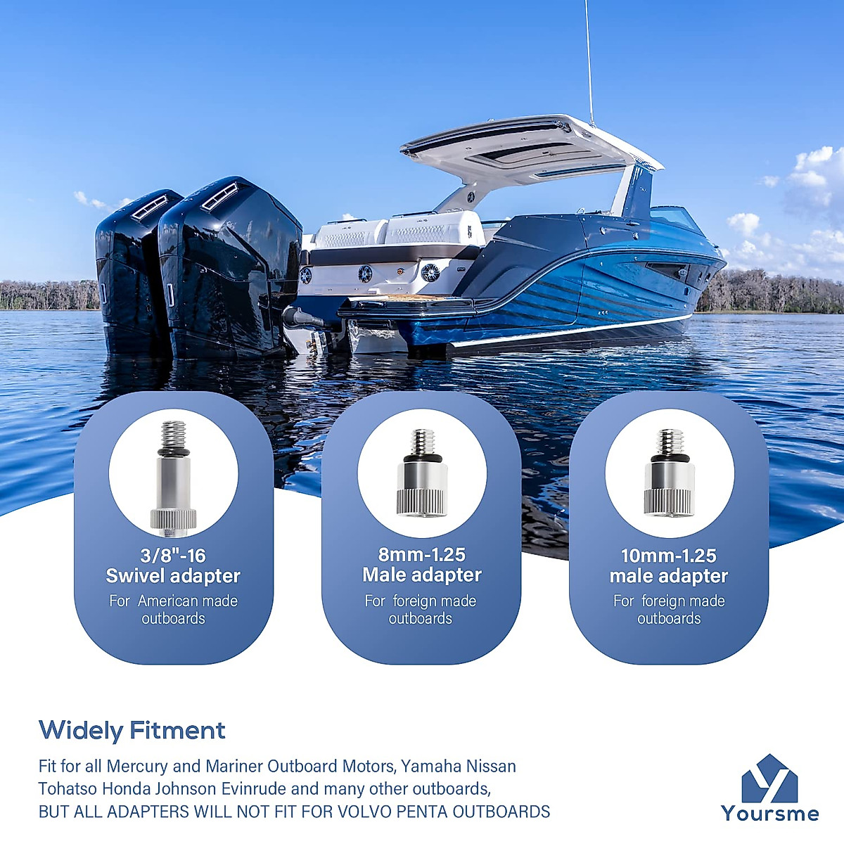 Upgrade Lower Unit Gear Oil Pump for Standard Quart Bottles, Come with 3/8in 8mm 10mm Metal Adapters, Fit All Mercury and Mariner Outboards