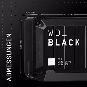 Western Digital 500GB D30 Game Drive SSD - Portable External Solid State Drive, Compatible with Playstation, Xbox, & PC, Up to 900MB/s - WDBATL5000ABK-WESN