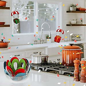 Felt Pan Separators, Set of 20 & 4 Different Sizes, Flower Glass Bowl Separators/Dish Separators Protectors/Pan Separator for Stacking and Protecting Glassware, Cookware and More