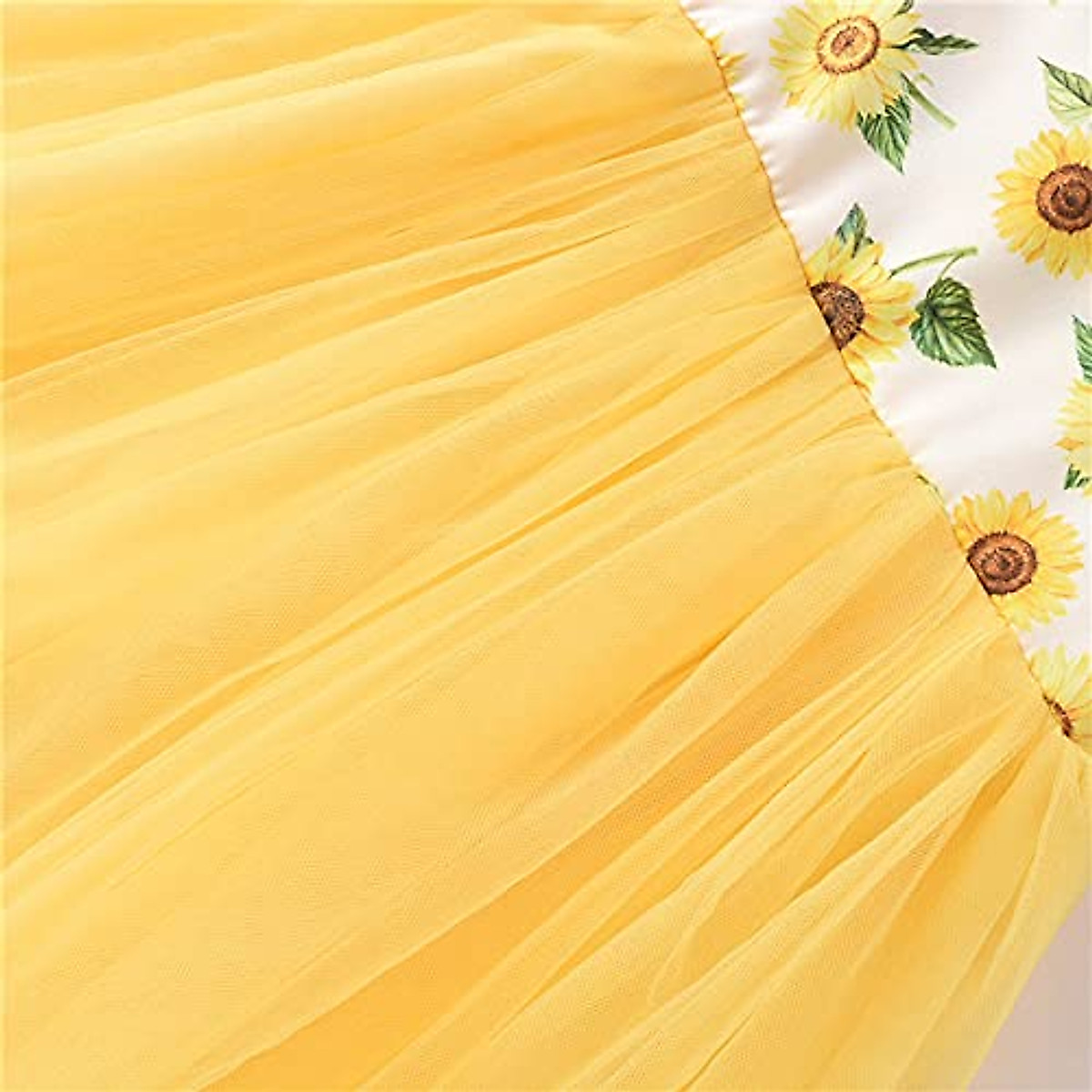 Toddler Baby Girls Summer Dress Sunflower Straps Princess Tulle Tutu Dress Sundress