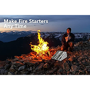 LekWinGi Camping Fire Starter Metal Pencil Sharpener Sharpen Sticks Twigs Shavings Kindling Start Tinder Campfires Firestarter Easy Burn Fire Starters for Wood Stoves Fireplaces Bonfires BBQ Fire Pit