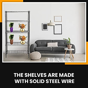 Juggernaut Storage 24"W x 14"D x 59"H Five-Shelf Steel Shelving Unit, 1000 lb Capacity, Silver,SWS241459-5S