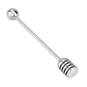 Honey and Syrup Dipper Stick, Server Honey Spoon 304 Stainless Steel Wand for Honey Pot Jar Containers 6.3 Inch