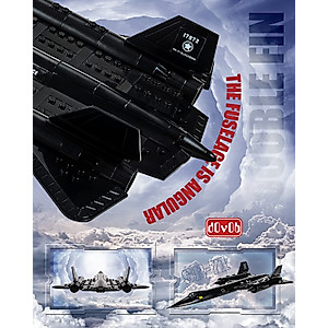 dOvOb Military SR-71 Reconnaissance Blackbird Air Force Building Block Set (183 Pieces), Aircraft Jet Building and Military Toys Gifts for Kid and Adult