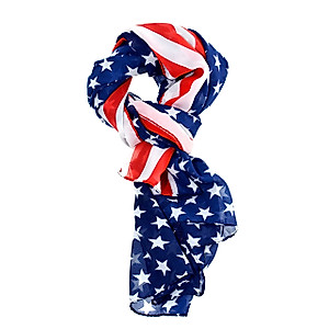 REINDEAR Premium American Flag Scarf 7 Styles(Chiffon)